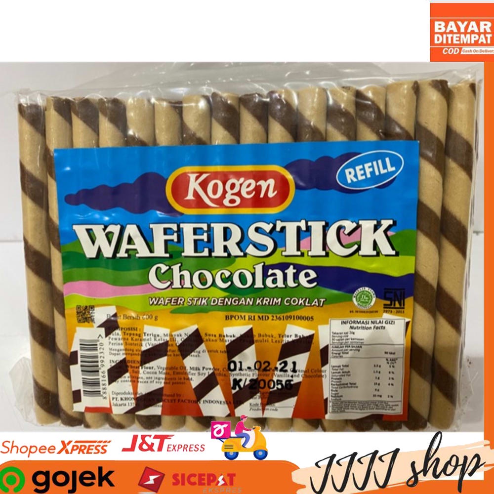 Jual Biskuit Kogen Wafer Stick Chocolate Astor Coklat kemasan refill ...