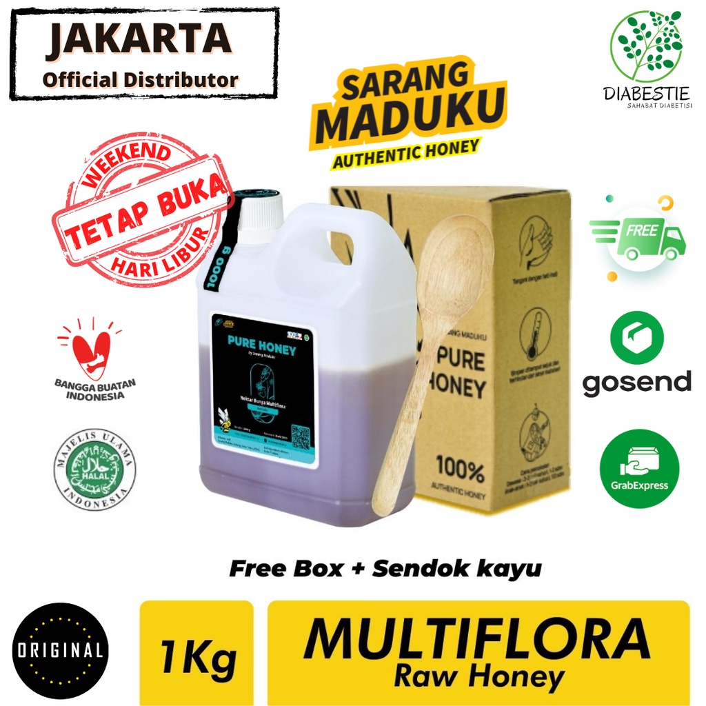 Jual Madu Murni Nektar Bunga Asli Raw Honey 100% Sarang Maduku - 1 KG ...