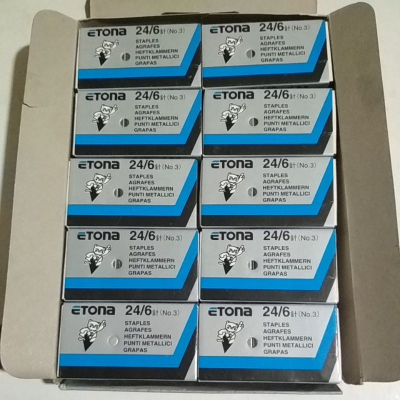 Jual Staples Etona 24/6 Isi Hekter No. 3 Original | Shopee Indonesia