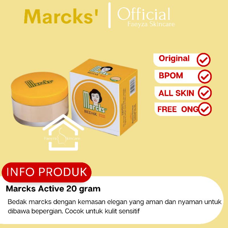 Jual Active | Marcks Active Beauty powder | Bedak Marcks 20 gram Bedak ...