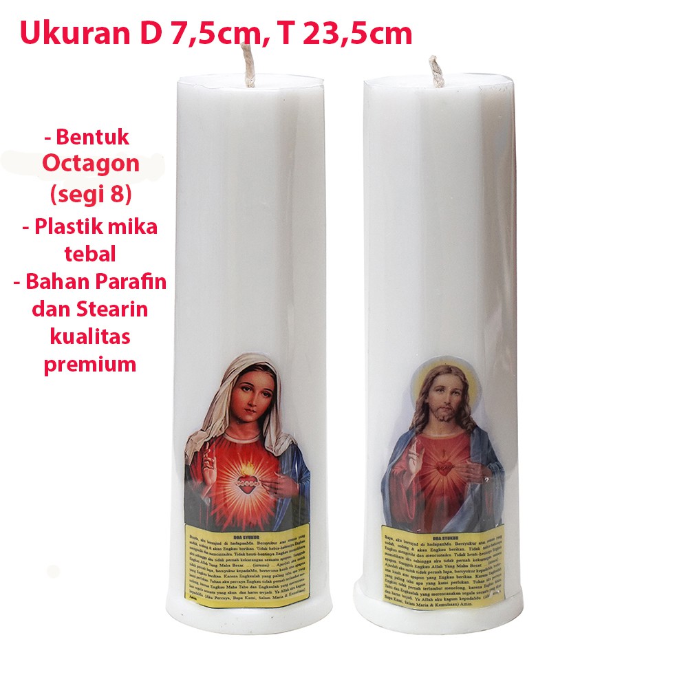 Jual Lilin Misa Altar Gereja Gambar Rohani Kualitas Souvenir Rohani ...