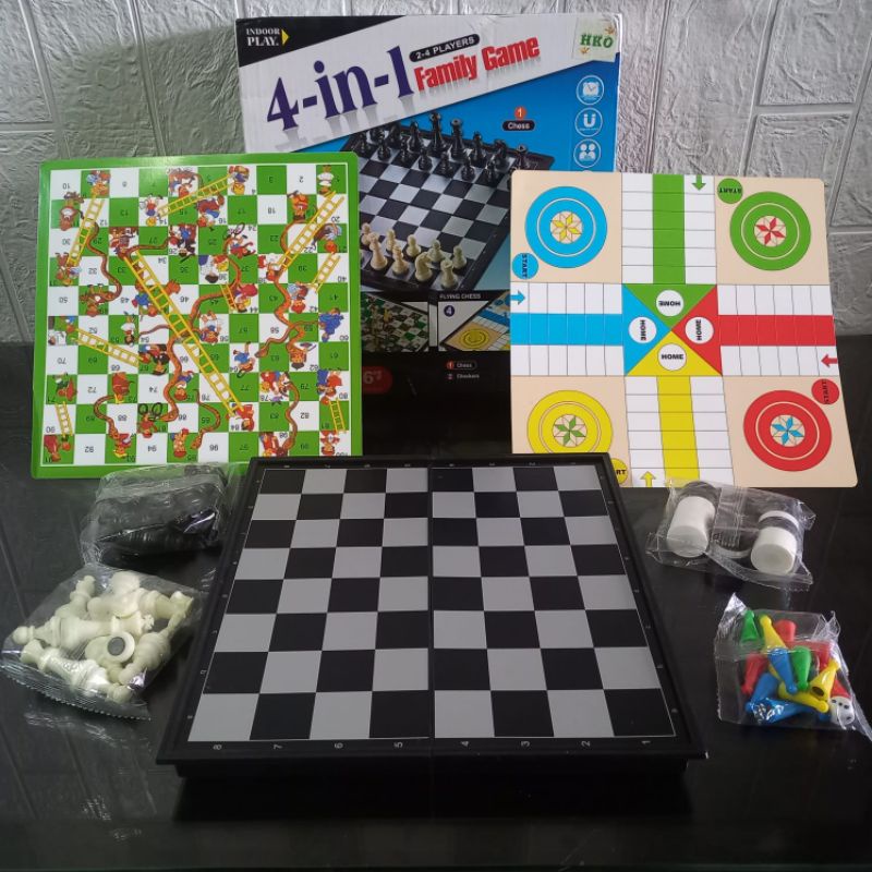 Jual Board Game Magnetic 4 in 1 Besar - Mainan Papan Magnet Ular Tangga ...