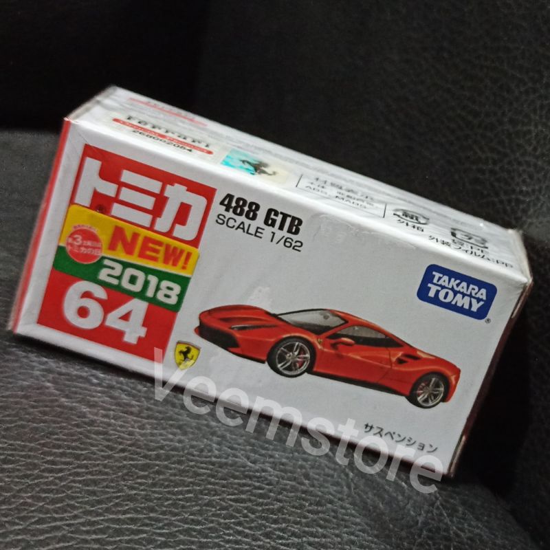 Jual Die Cast 1:62 Ferrari 488 GTB [Tomica64] | Shopee Indonesia