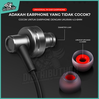 Jual Eartips handsfree karet earphone universal original aman soft ...