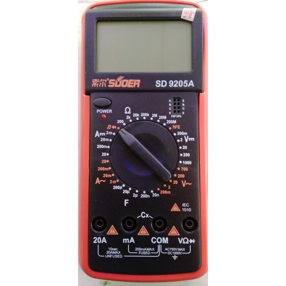 Jual MULTIMETER AVOMETER MULTITESTER DIGITAL SD9205A | Shopee Indonesia