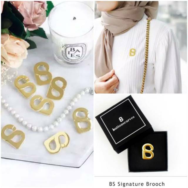 Jual Buttonscarves Signature Brooch ( New ) | Shopee Indonesia