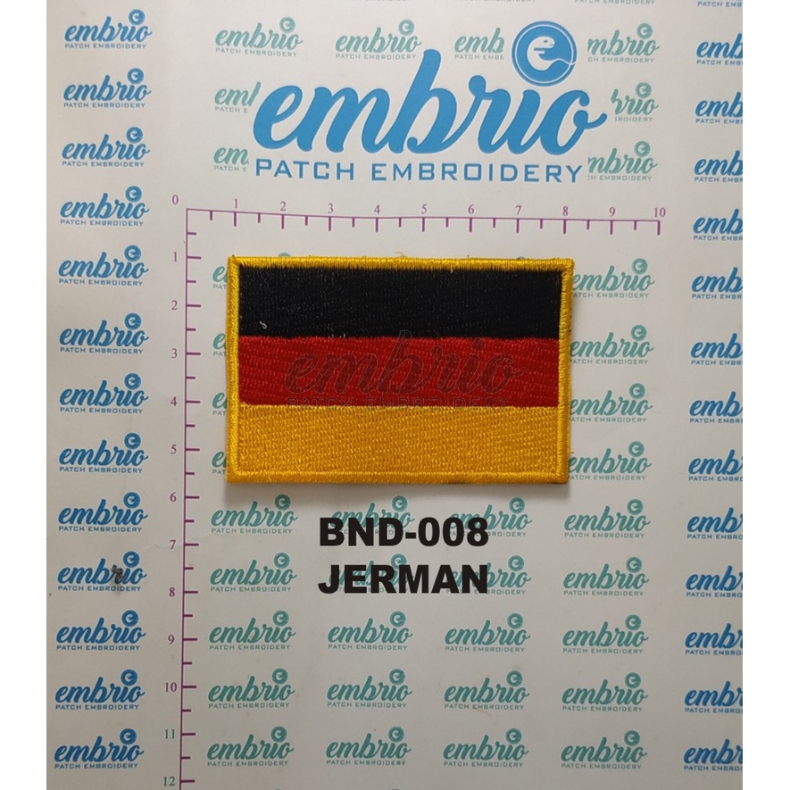 Jual Patches Jogja BND-008 Patch Deutsch Germany Flag Emblem Bordir ...