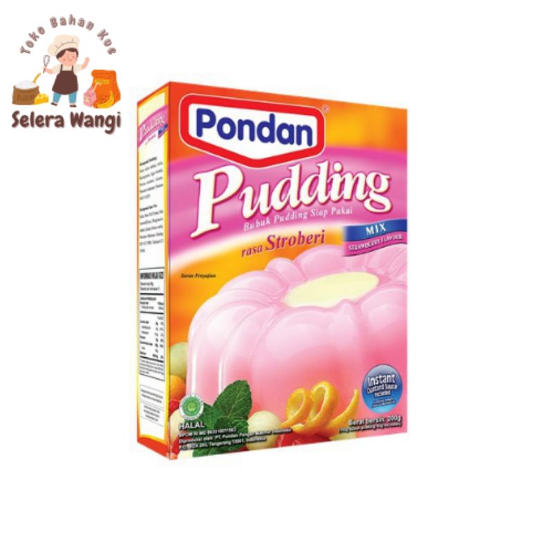 Jual PONDAN PUDDING RASA STRAWBERRY 200 GR | Shopee Indonesia