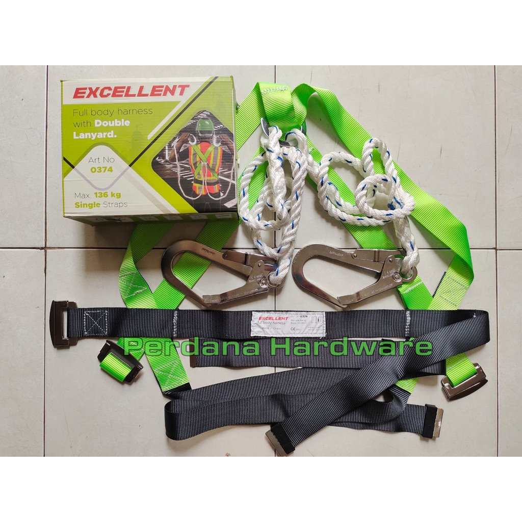 Jual Safety Full Body Harness Double Lanyard Body Harnes Double Big ...