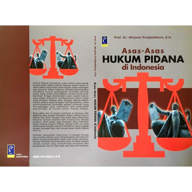 Jual ASAS HUKUM PIDANA DI INDONESIA edisi REVISI Penerbit Refika Aditama Original | Shopee Indonesia