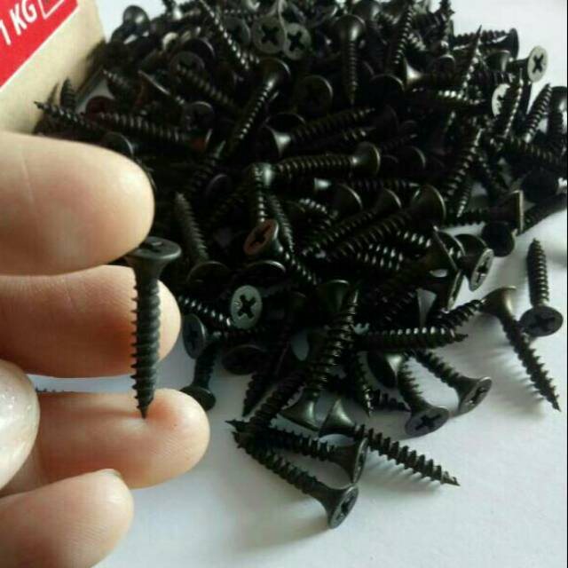 Jual Ecer Skrup gypsum 1 inch hitam tajam skrup gipsum sekrup gypsun ...