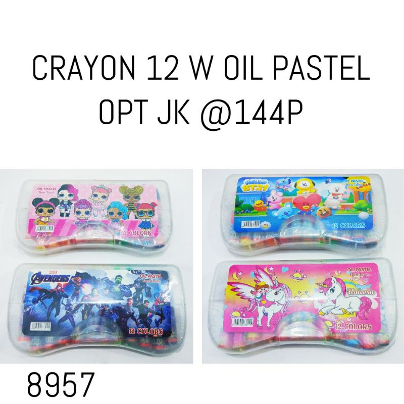 Jual Crayon Besar 12 Warna / Oil Pastel / Krayon Set Murah Anak Anak ...