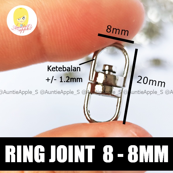 Jual (12PCS) RING JOIN 8 TEBAL/RING PUTAR/RING JOINT/RING GANTUNGAN ...