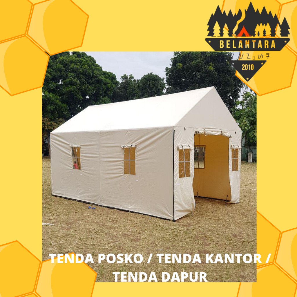 Jual TENDA POSKO TENDA SERBAGUNA WARNA BEIGE UKURAN 3X4X3 METER ...