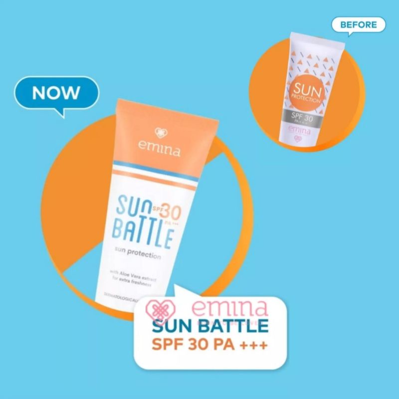 Jual Emina sunscreen battle 30 60ml(new packaging) | Shopee Indonesia