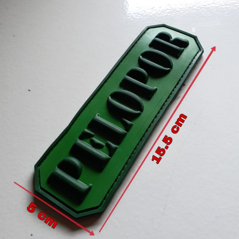 Jual patch rubber PVC logo tulisan PELOPOR 3D timbul - rubber patch ...