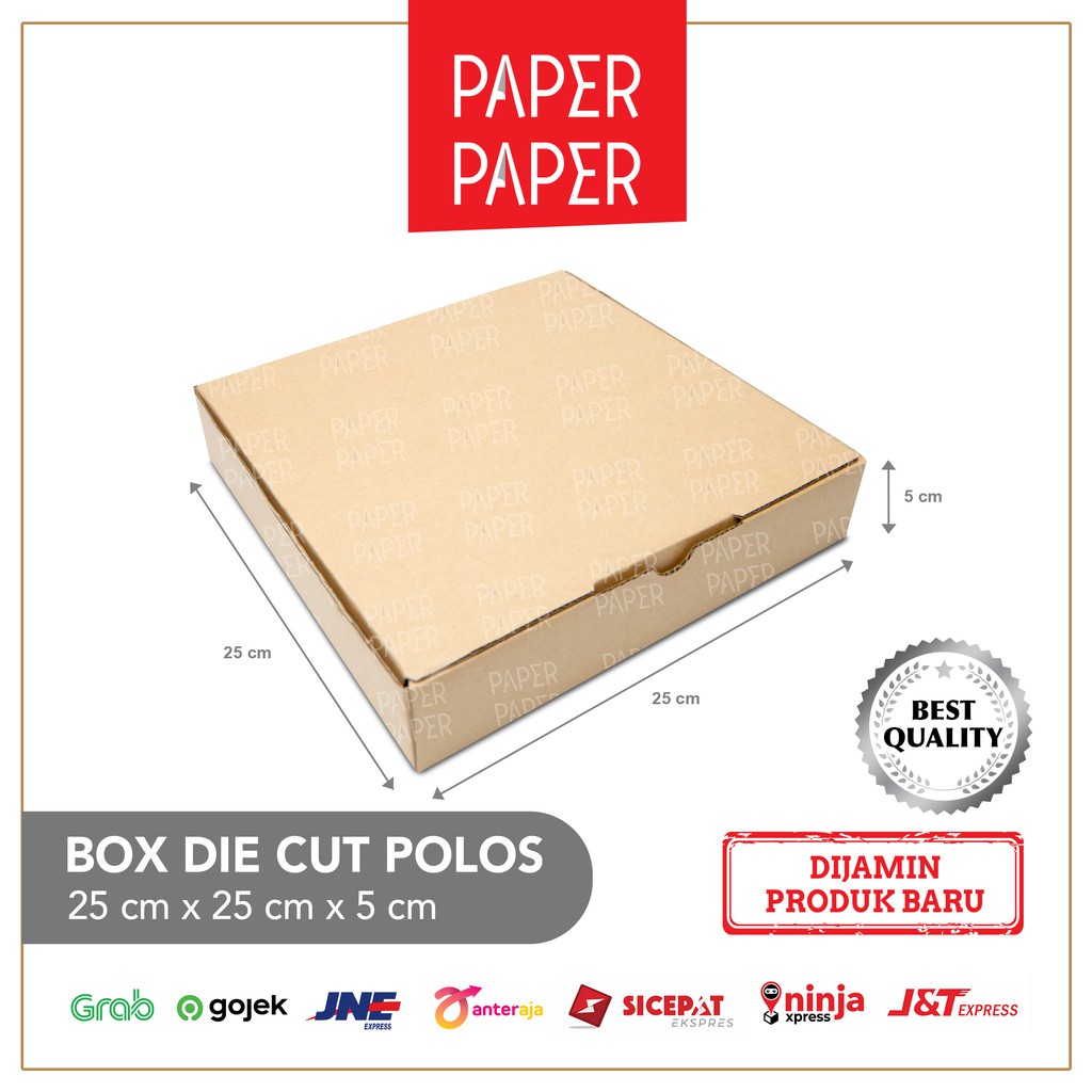 Jual Kardus Box Karton Die Cut 25X25X5 Polos - Baru - Murah | Shopee ...