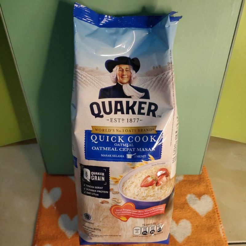 Jual Quaker Instant Oatmeal 800 gr Quaker Quick Cook Oatmeal 800 gram ...