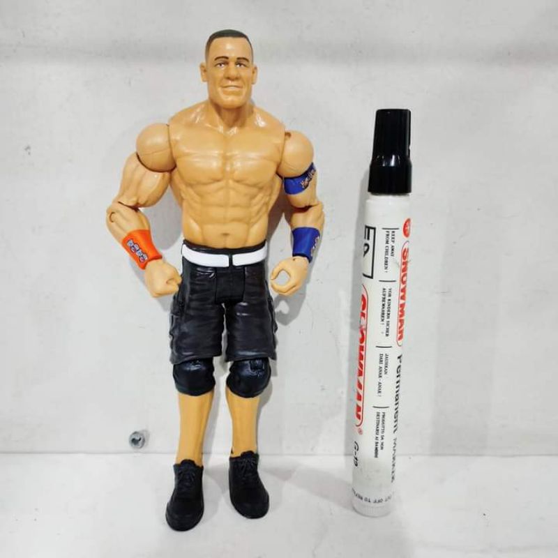Jual mainan action figurewrestling wrestler john cena blackby mattel ...