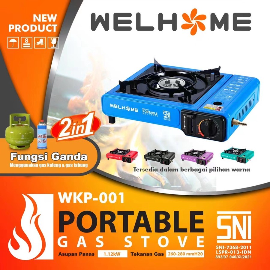 Jual Kompor gas portable 2in1 Camping Kemah Hiking (Gas kaleng & tabung ...