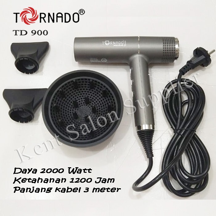 Jual Hairdryer Tornado TD 900 Grey | Shopee Indonesia