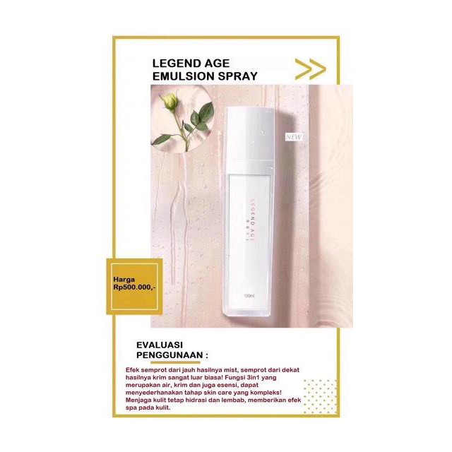 Jual LEGEND AGE EMULSION SPRAY 100% ORIGINAL | Shopee Indonesia