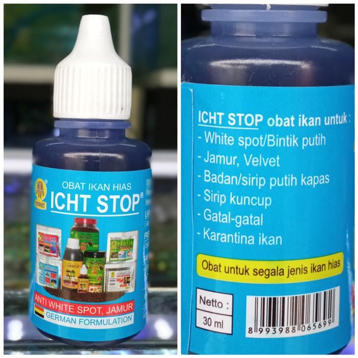 Jual Icht Stop Obat Ikan Hias Obat Anti Jamur White Spot 30ml | Shopee ...