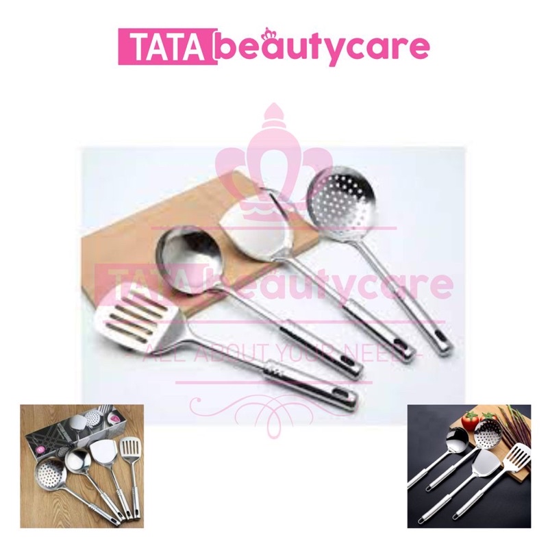 Jual [1100gr] H060 | Set spatula stainless / set sutil stainless ...