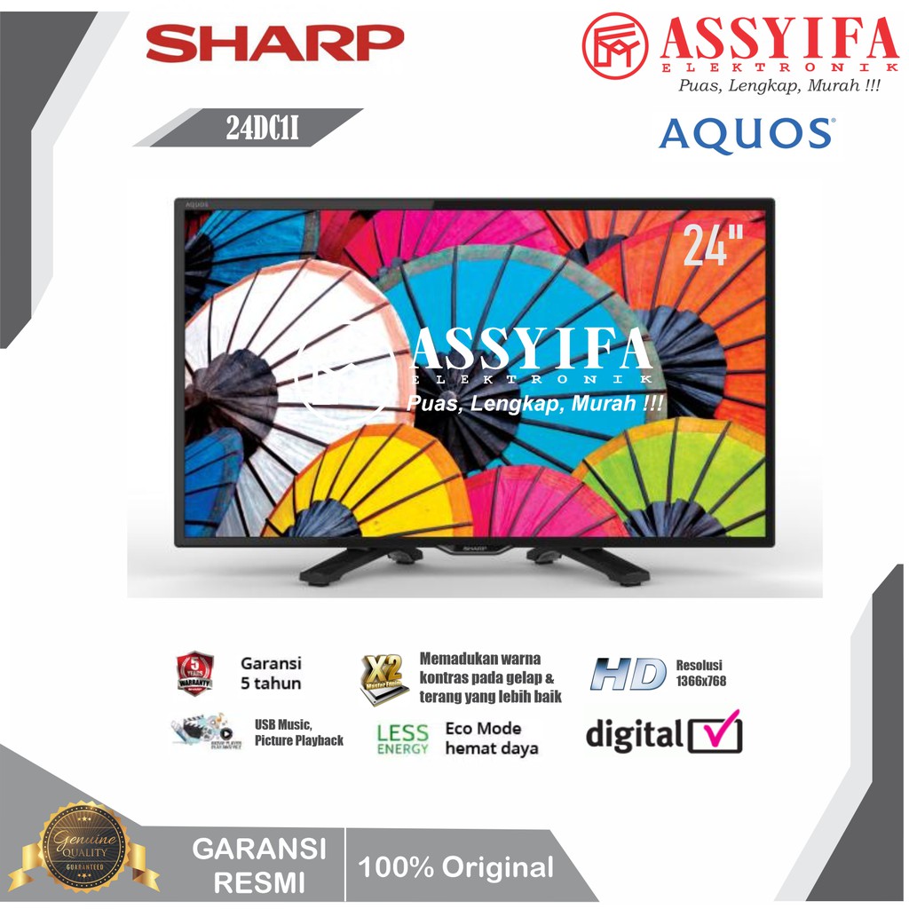 Jual LED TV SHARP 24 INCH 24LE170I | 24BDC1I AQUOS NEW GARANSI RESMI ...