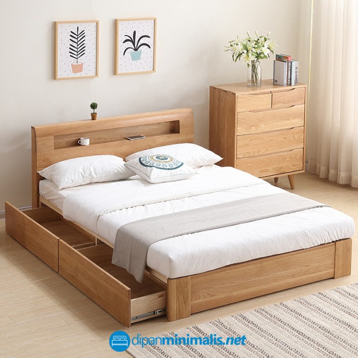Jual TEMPAT TIDUR LACI KAYU JATI MINIMALIS - DIPAN SORONG MURAH 160X200 ...