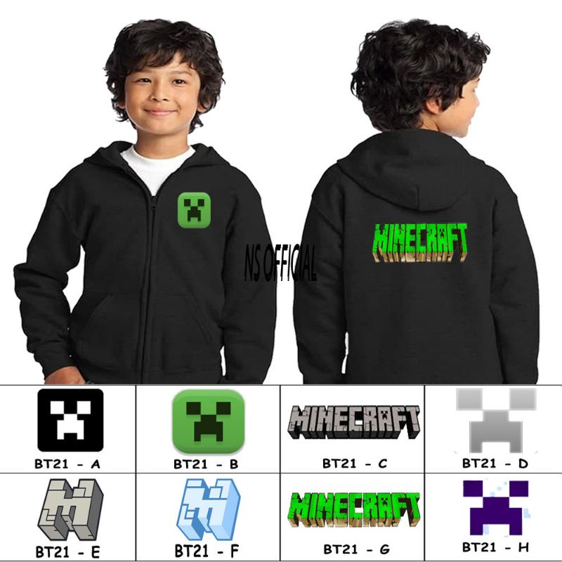 Jual Jaket Hoodie Anak Laki Laki Minecraft Jacket Sweater Resleting ...