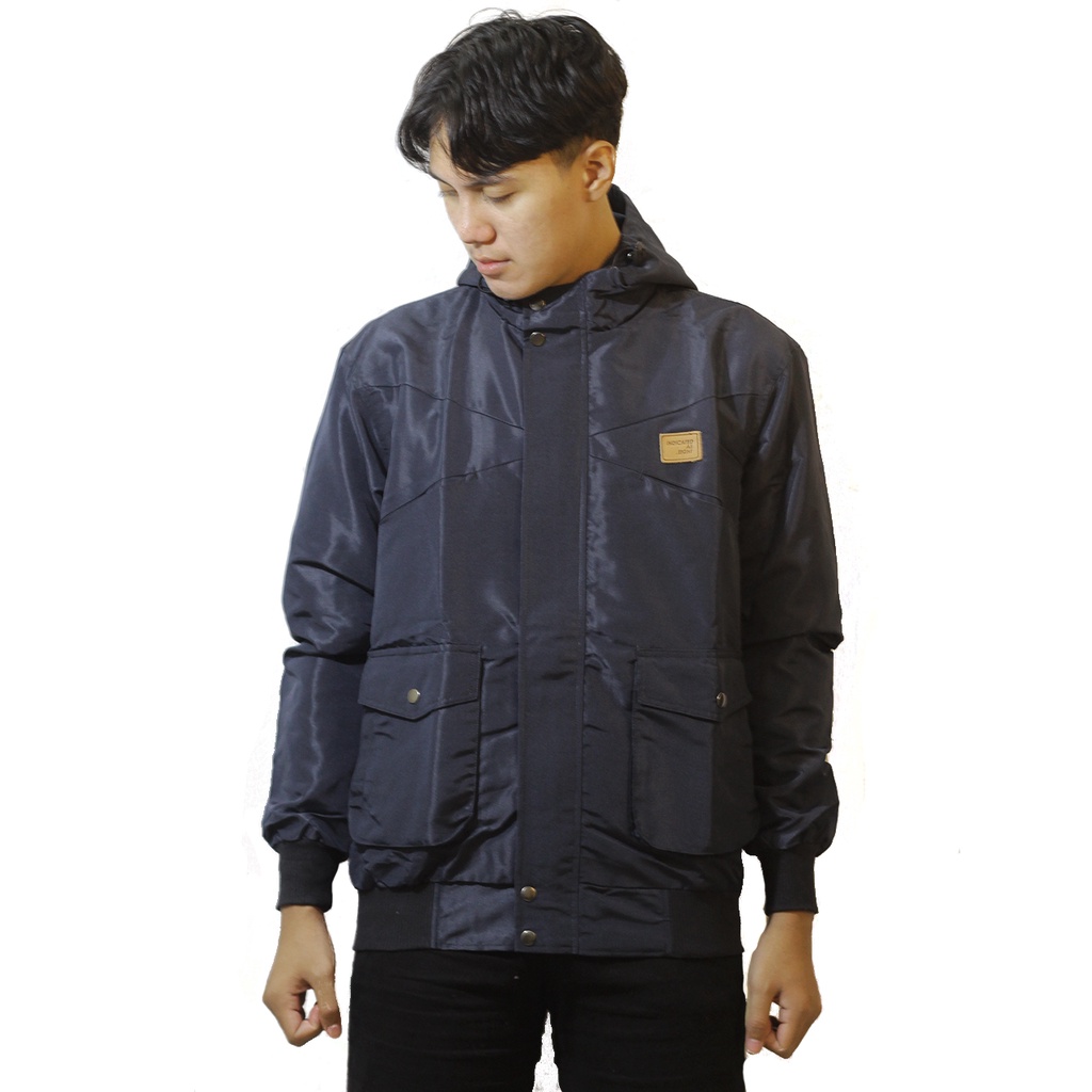 Jual Eight Wardrobe Jaket Biru Navy Aero | Shopee Indonesia