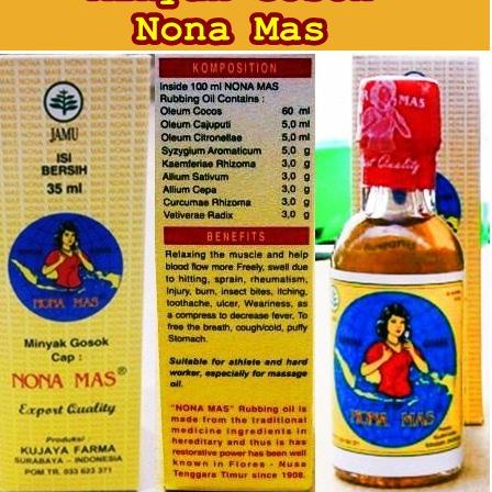 Jual bsfv721 MINYAK OBAT GOSOK NONA MAS kemasan baru botol plastik ...