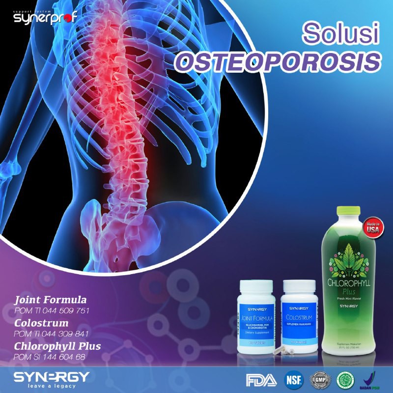Jual Obat Penyakit Osteoporosis - Joint Formula + Klorofil | Shopee ...