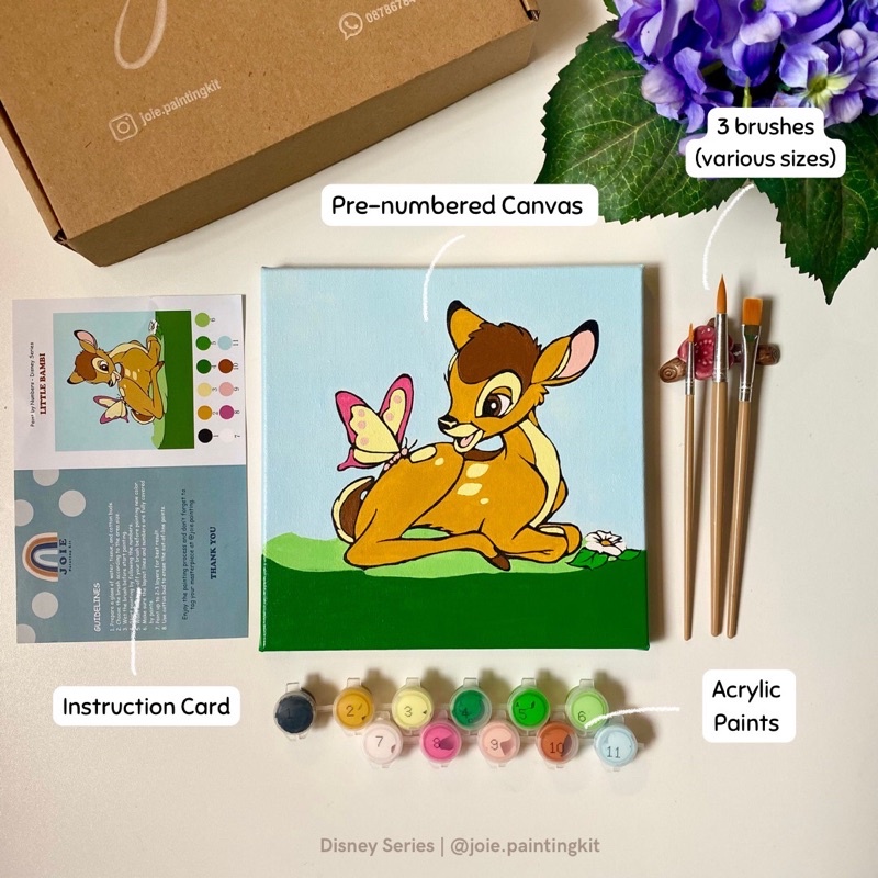 Jual PAINT BY NUMBER Disney Bambi by Joie Painting Kit | Shopee Indonesia