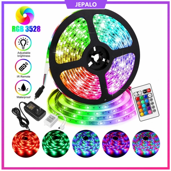 Jual PAKET LAMPU LED STRIP 2835 RGB 5M 10M WATERPROOF RGB REMOTE LAMPU ...