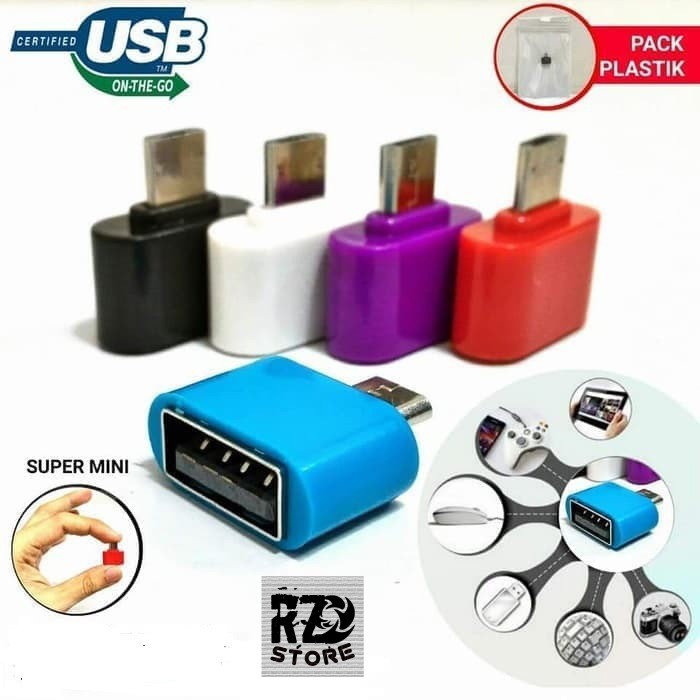 Jual OTG MINI PERSEGI MICRO TYPE C USB V8 konektor NON KABEL MURAH Penyambung Flashdisk komputer ...