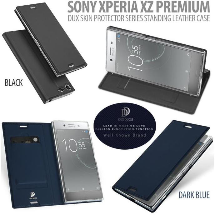 Jual Sony Xperia XZ Premium - DUX Skin Series Standing Leather Flip ...