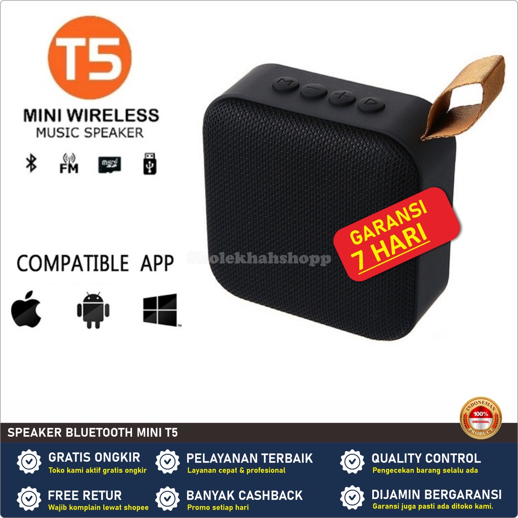 Jual [New] Speaker mini Spiker Portabel mini T5A Subwoofer Bass ...
