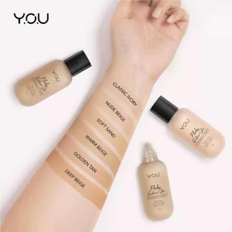 Jual you foundation longwear/radiance flawless skin | Shopee Indonesia