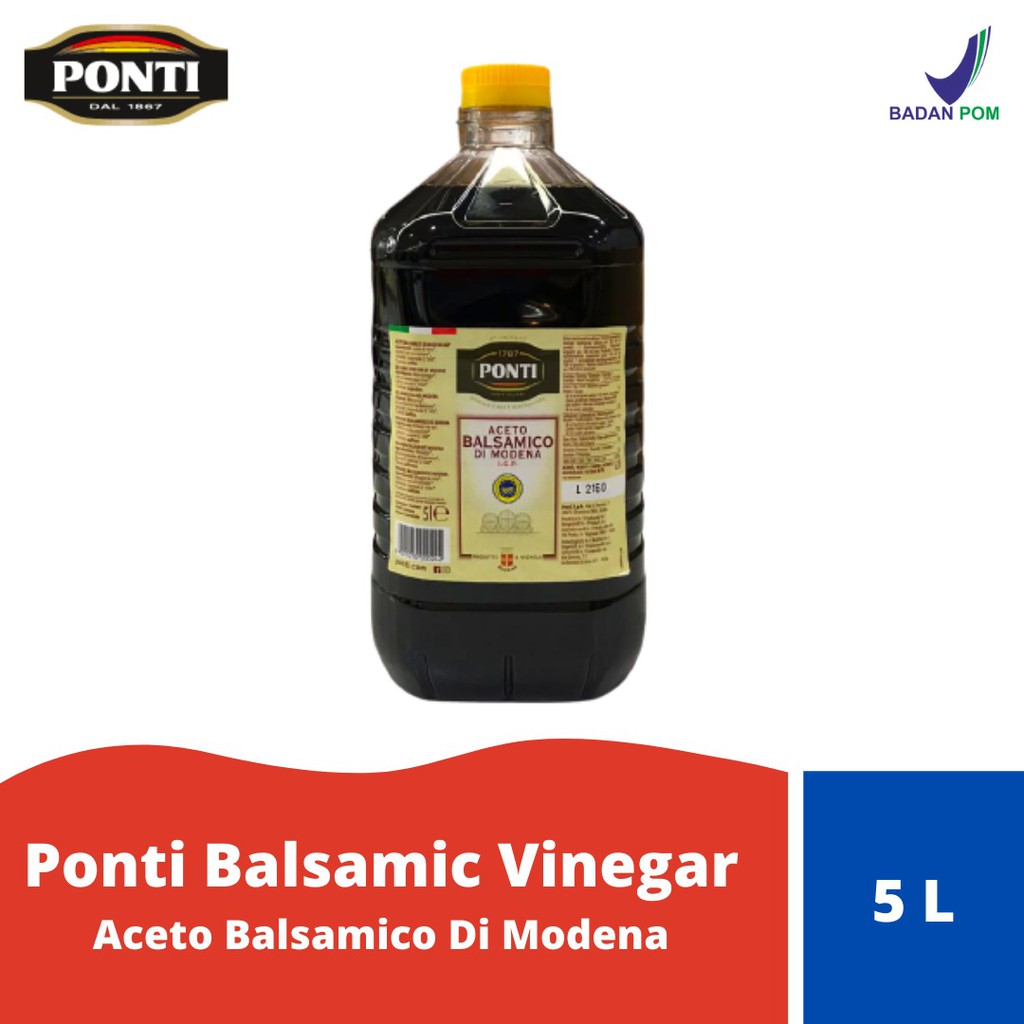 Jual Ponti Balsamic Vinegar (Aceto Balsamico Di Modena) - 5 L | Shopee ...
