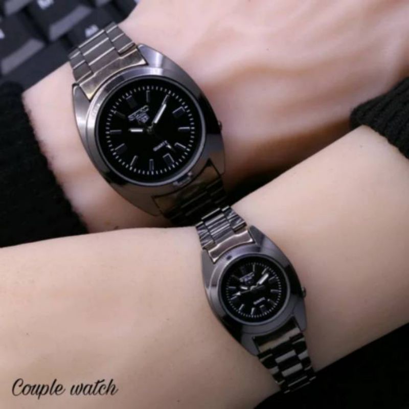 Jual couple☑️ JAM tangan seiko couple cantik keren Black tahan air ...