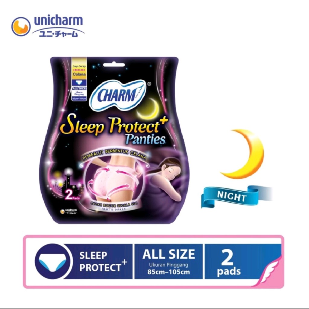 Jual CHARM SLEEP PROTECT PEMBALUT BERBENTUK CELANA ALL SIZE ISI 2 PADS ...