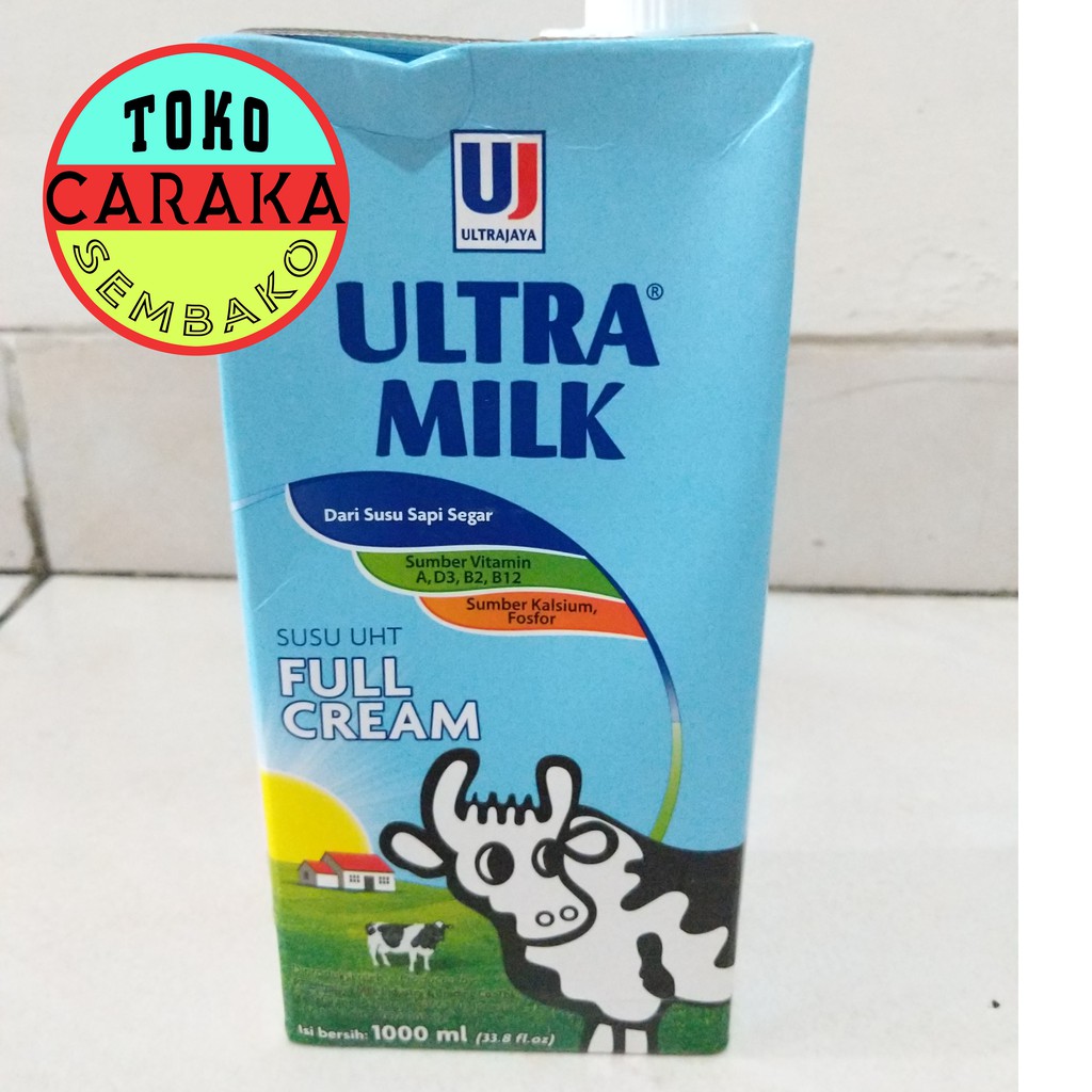 Jual Susu UHT Ultra Milk Full Cream - Putih 1000ml - 1lt | Shopee Indonesia