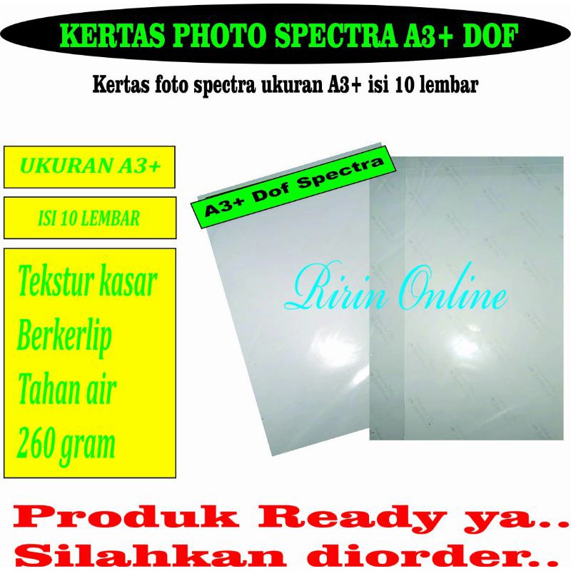 Jual Kertas photo dof spectra silky A3+ (plus) 260 gram | Shopee Indonesia