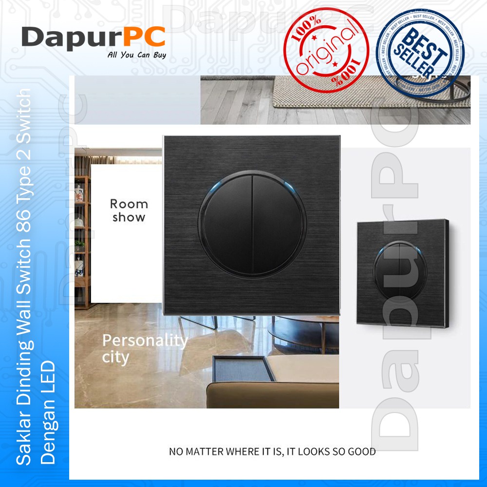 Jual Saklar Dinding Wall Switch 86 Type 2 Switch Dengan LED | Shopee ...