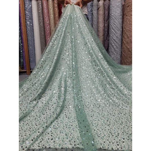 Jual Bahan Kain Tile shining Full Payet squin | Shopee Indonesia