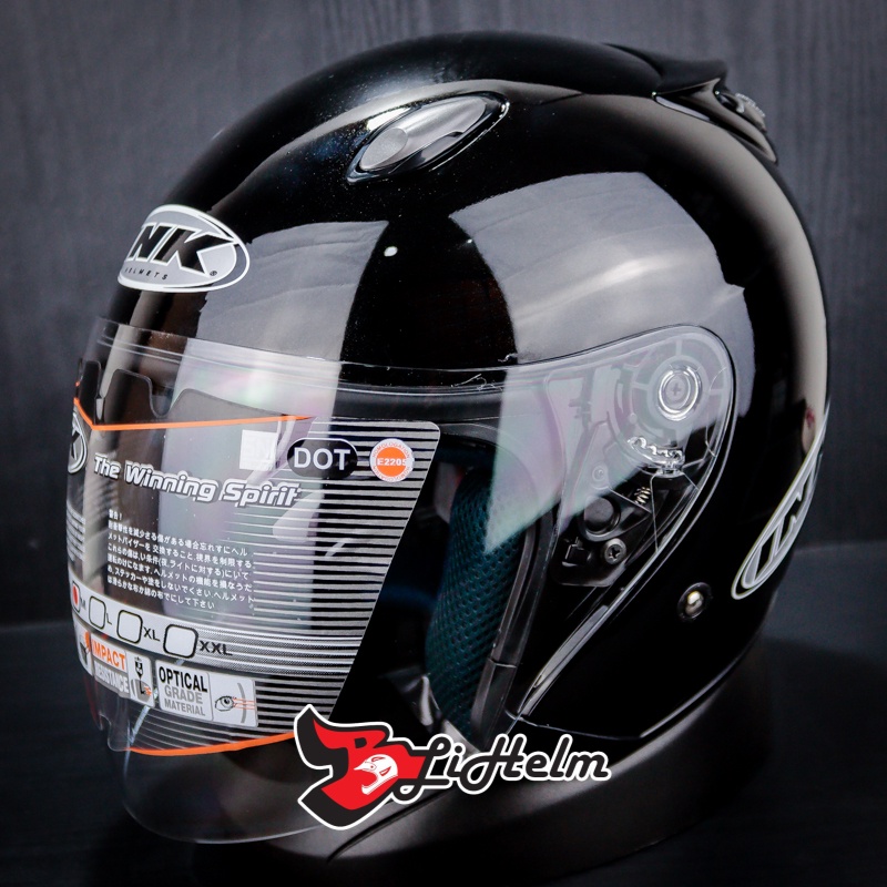 Jual HELM INK CENTRO JET BLACK ORIGINAL | HALF FACE HELMET | Shopee ...