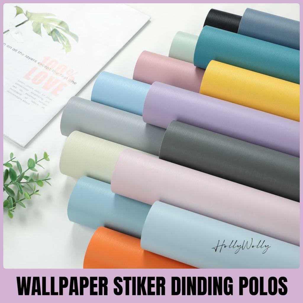Jual TERMURAH - WALLPAPER DINDING MOTIF POLOS STIKER DINDING TEMBOK ...