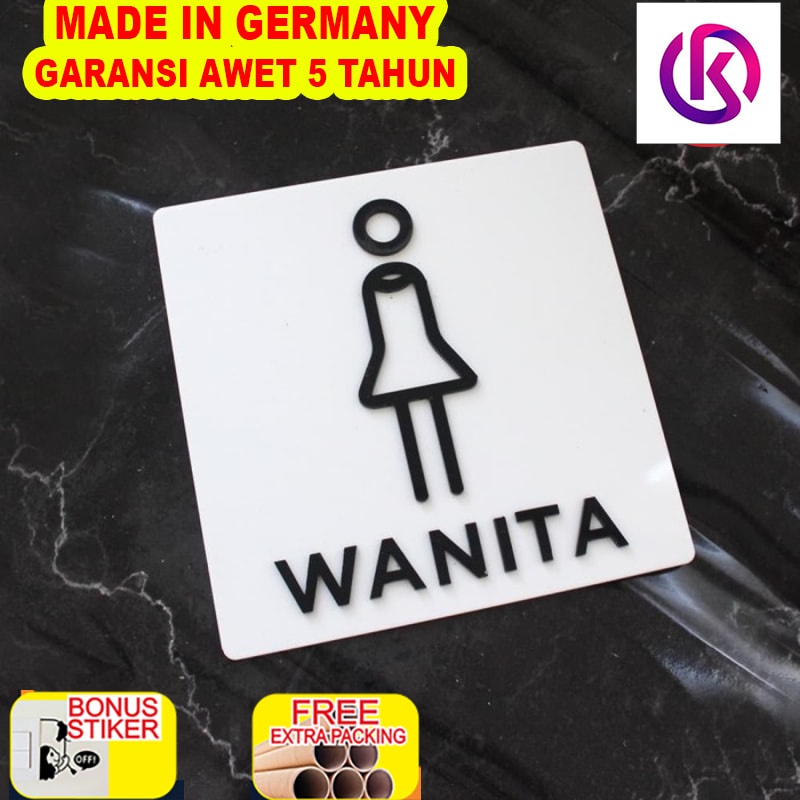 Jual Promo Toilet Sign / Tanda Toilet acrylic Sign / Papan Tanda Toilet ...